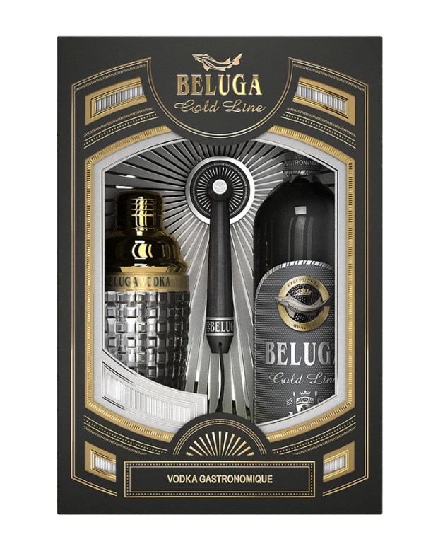 Beluga Gold Line Vodka 700 ML, 40% Vol. + shaker - TATRATEA SHOP